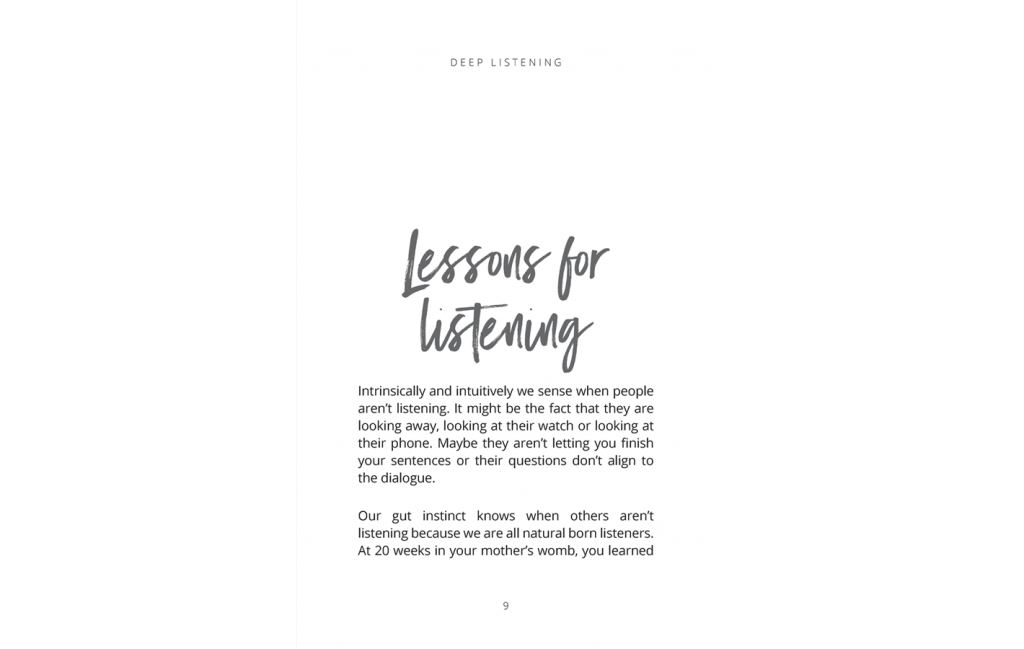 Deep Listening: Impact beyond words | eBook DesignWorks